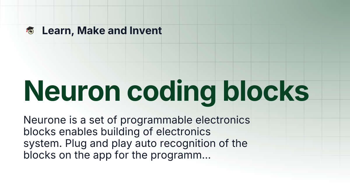 Neuron coding blocks | Learn, Make and Invent
